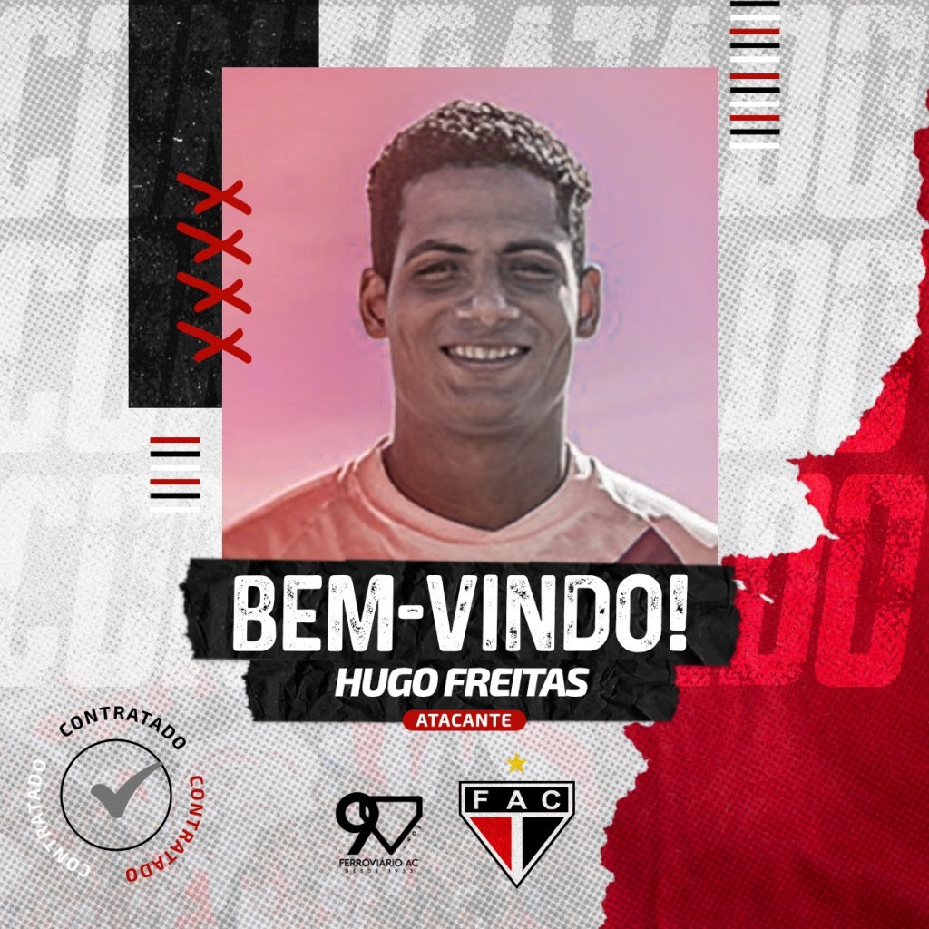 Atacante Hugo Freitas acerta contrato com o Ferroviário